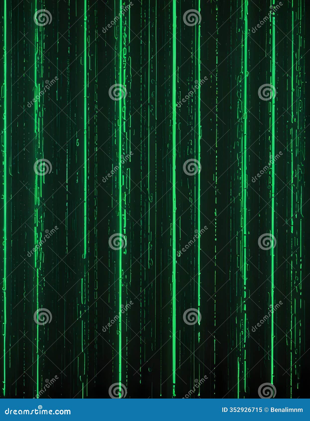Glowing Digital Matrix Rainfall Wallpaper with Data Streams - Dark Mode ...