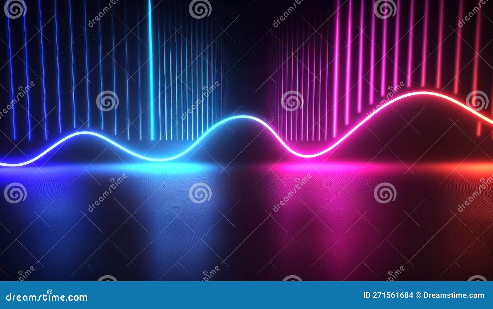 Neon Nightscape: a Colorful Abstract Wallpaper. Generative AI Stock ...