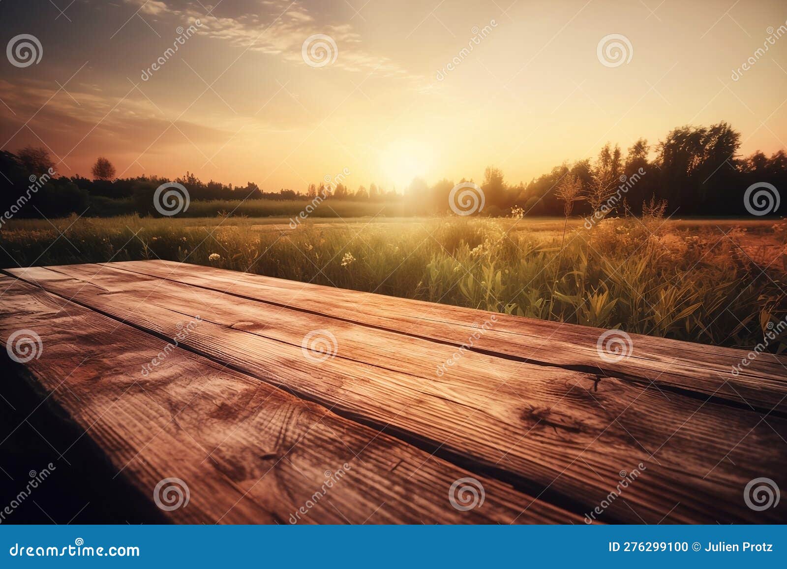 Create An Inviting Ambiance With This Top View Of A Wooden Table And A ...