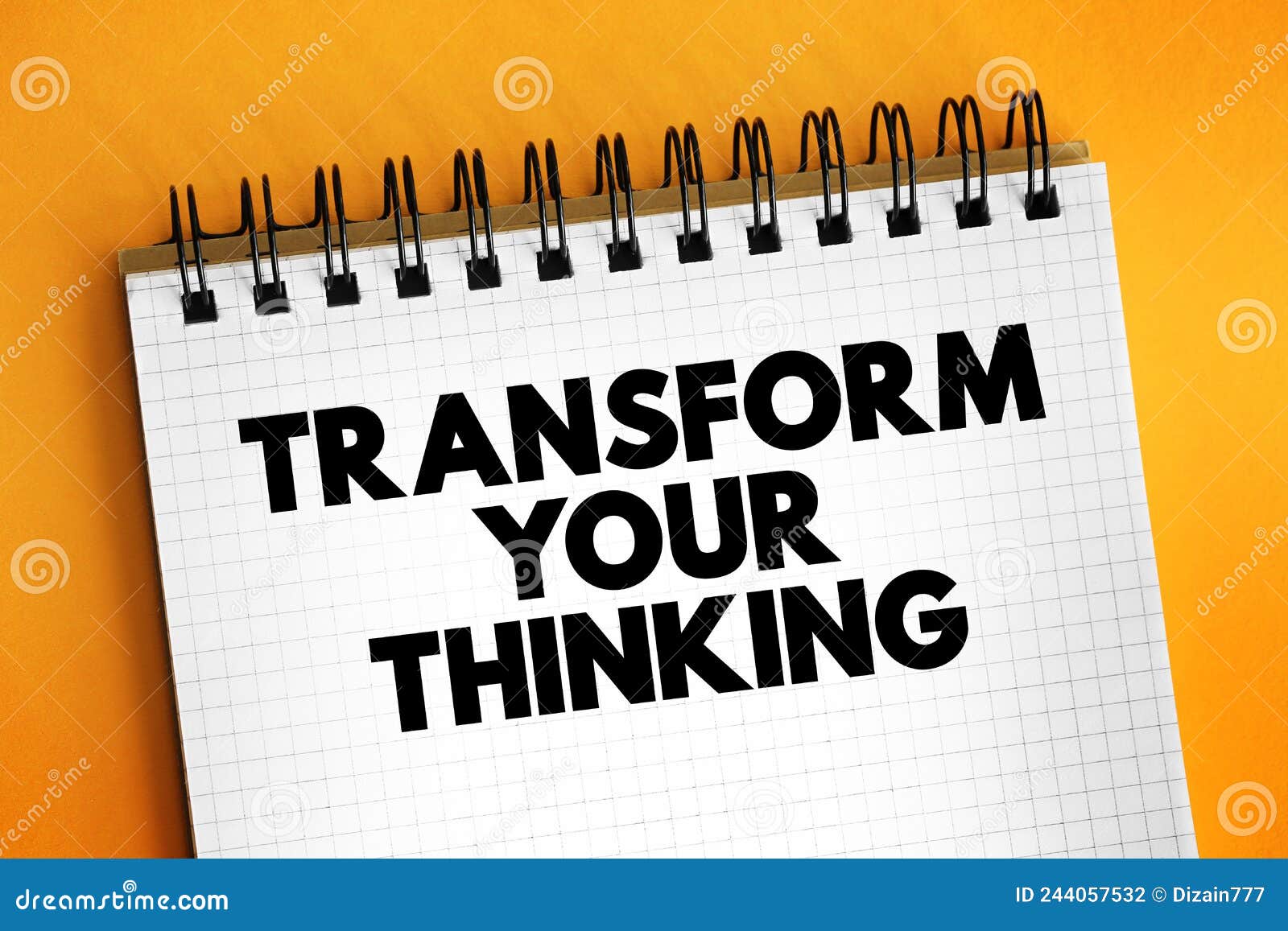 Transform Your Thinking Text on Notepad, Concept Background Stock ...