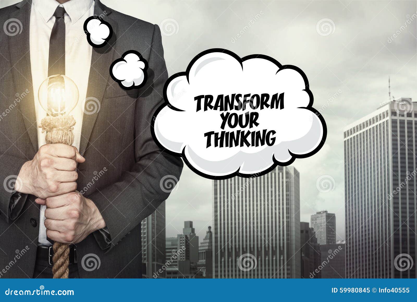 Transform Your Thinking Text on Speech Bubble Stock Illustration ...