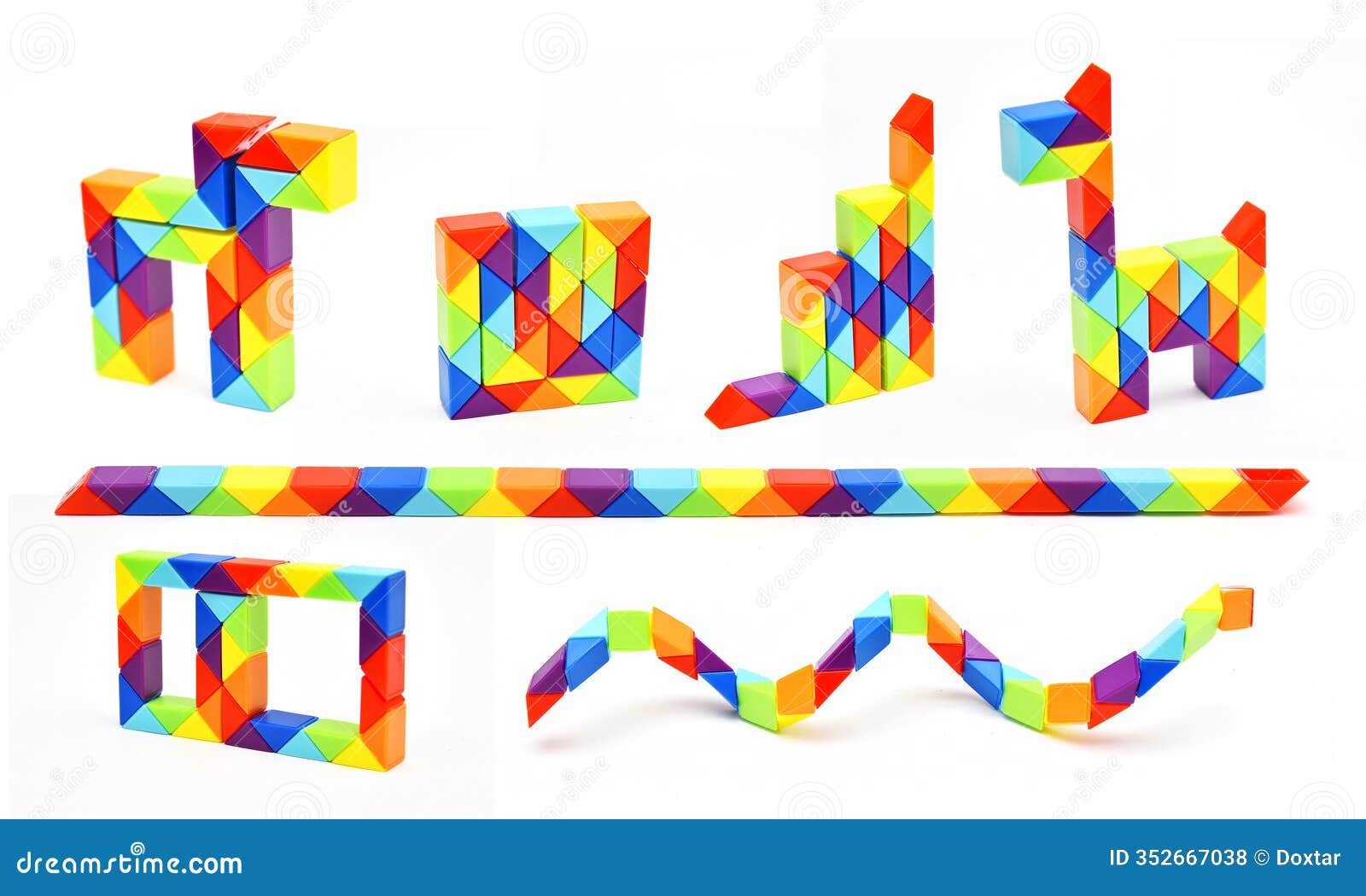 Transformable Toy Magic Snake Twist Puzzle Kids Hand Playing Game Stock ...