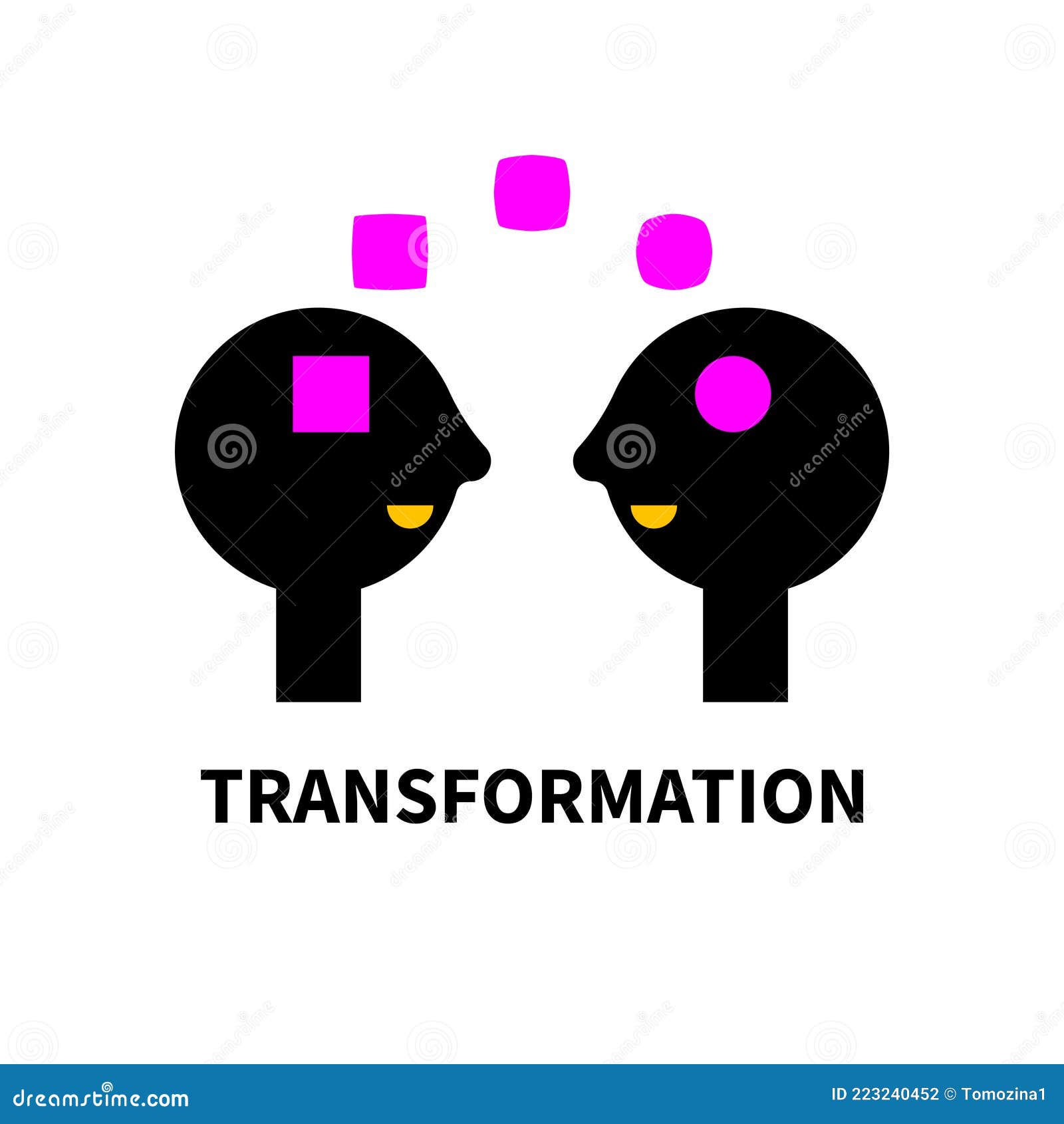 Transformation Abstract Icon. Coaching Logo Stock Vector - Illustration ...