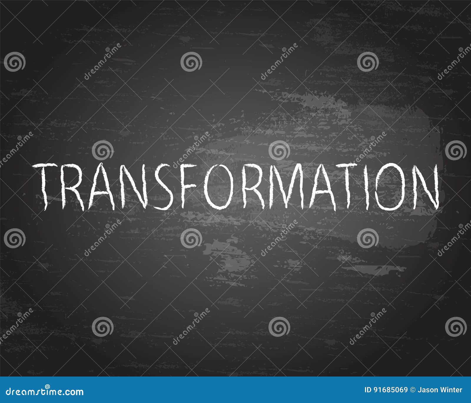 Transformation Blackboard Text Stock Vector - Illustration of adapting ...