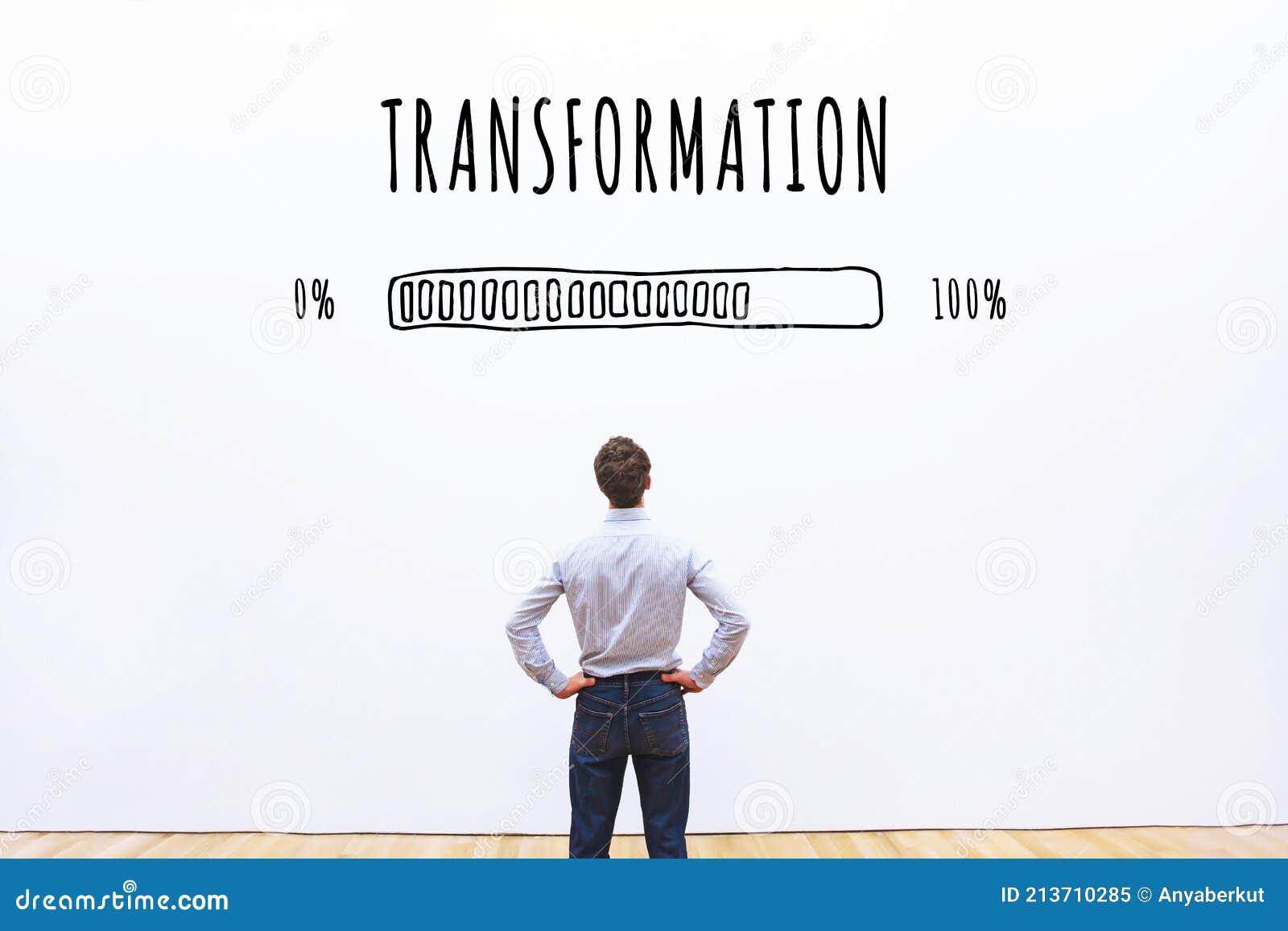 Transformation Business Concept with Progress Bar Stock Image - Image ...