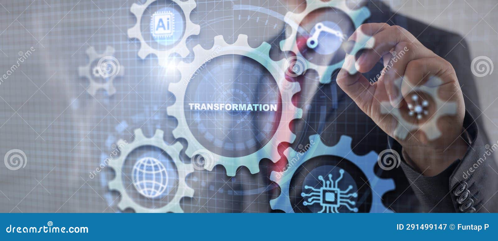 Transformation Business. Future and Innovation Concept Stock Image - Image of button, innovation ...