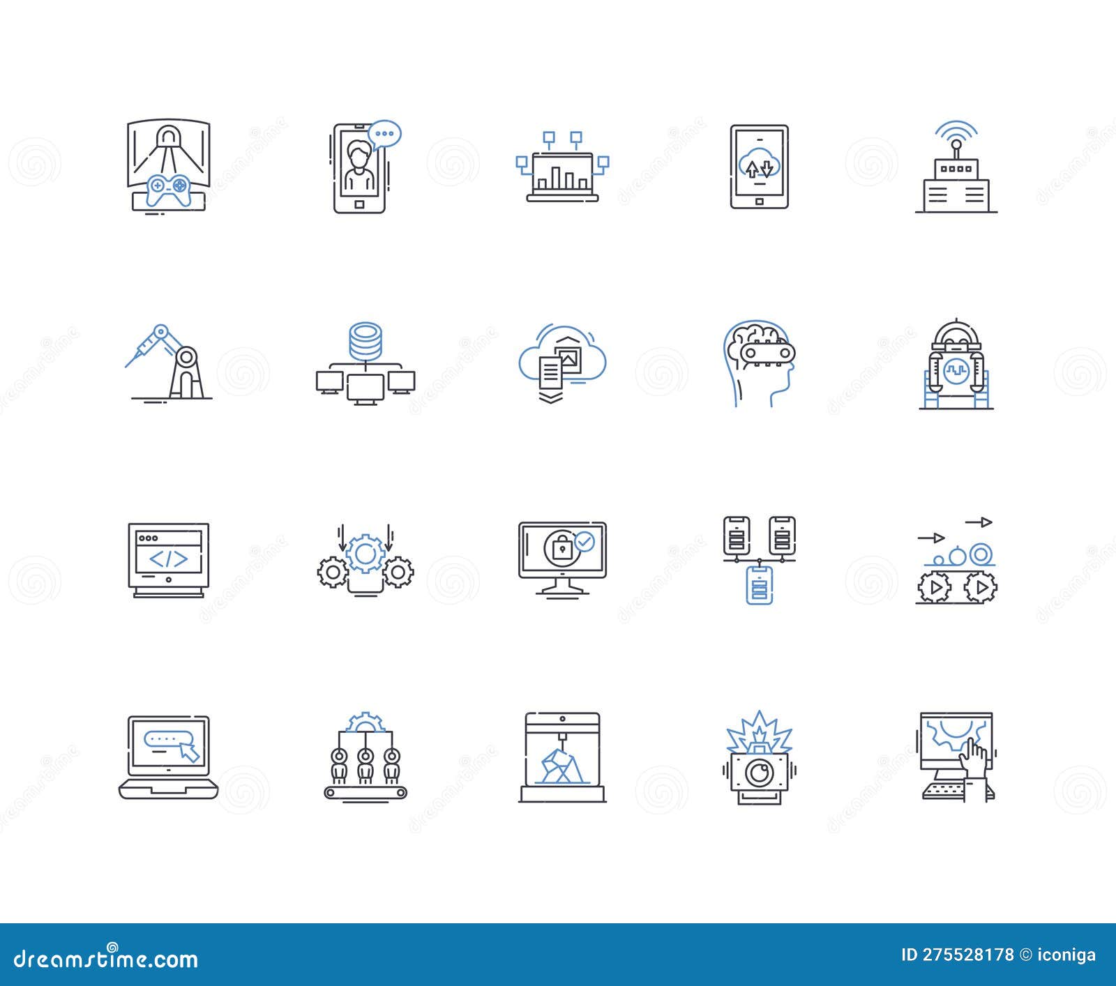 Transformation Elements Line Icons Collection. Shift, Change, Growth ...