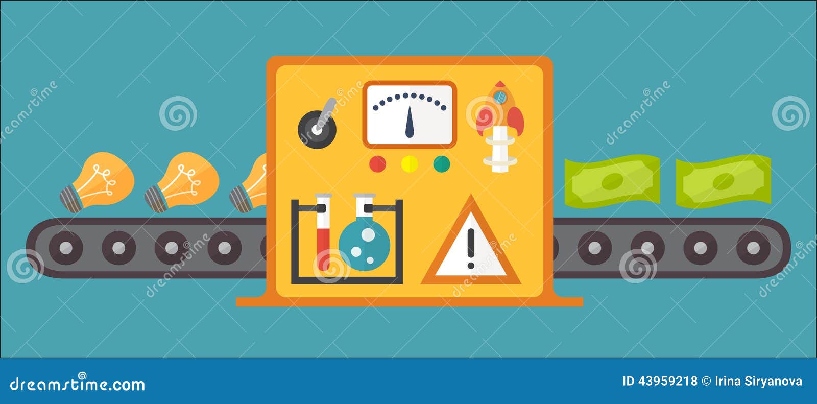 Transformation Idea To Money, Start Up Stock Vector - Illustration of ...