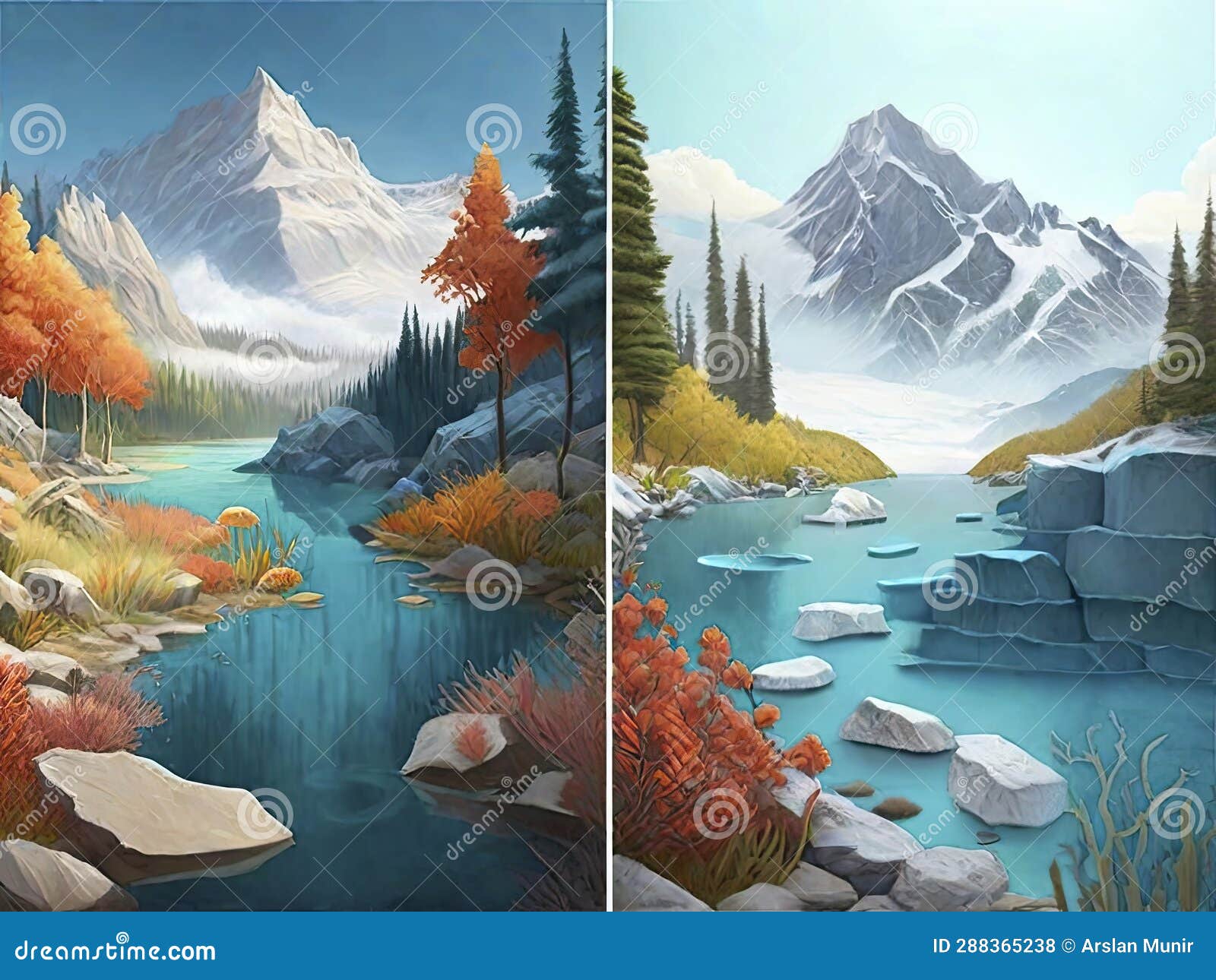 Before-and-after Transformation of Landscapes Due To Rising ...