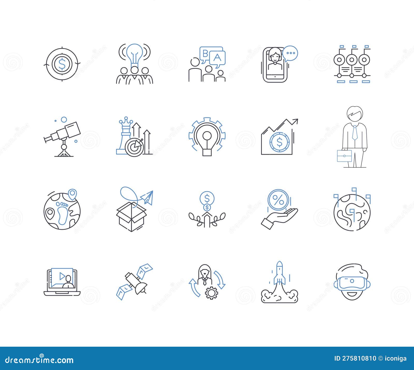 Transformation Line Icons Collection. Metamorphosis, Revolution, Growth ...