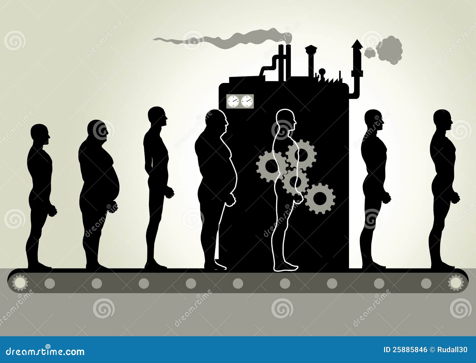 Transformation Machine stock vector. Illustration of metaphoric - 25885846