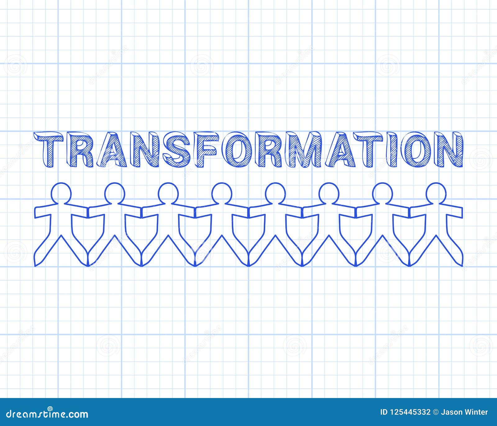 Transforming Blueprint Cartoon Vector | CartoonDealer.com #88031207