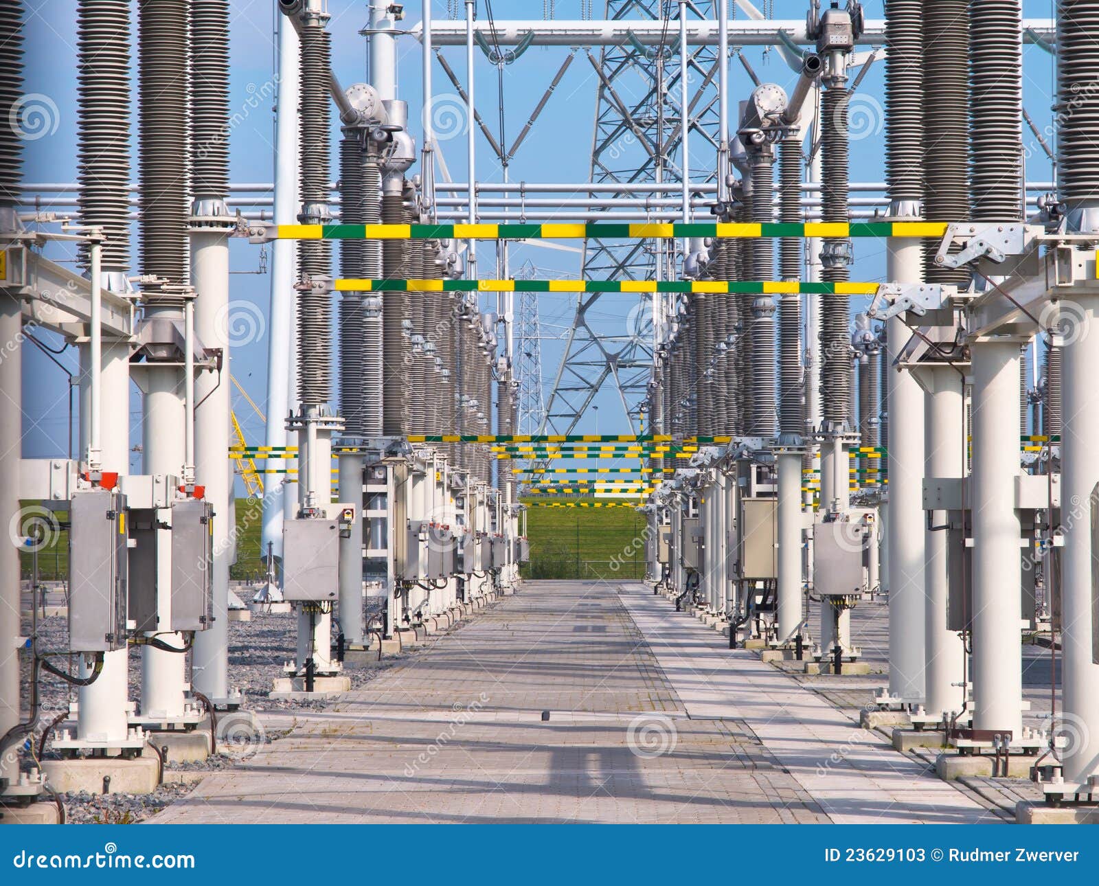 Transformation Power Station Landscape Closeup Stock Image - Image of ...