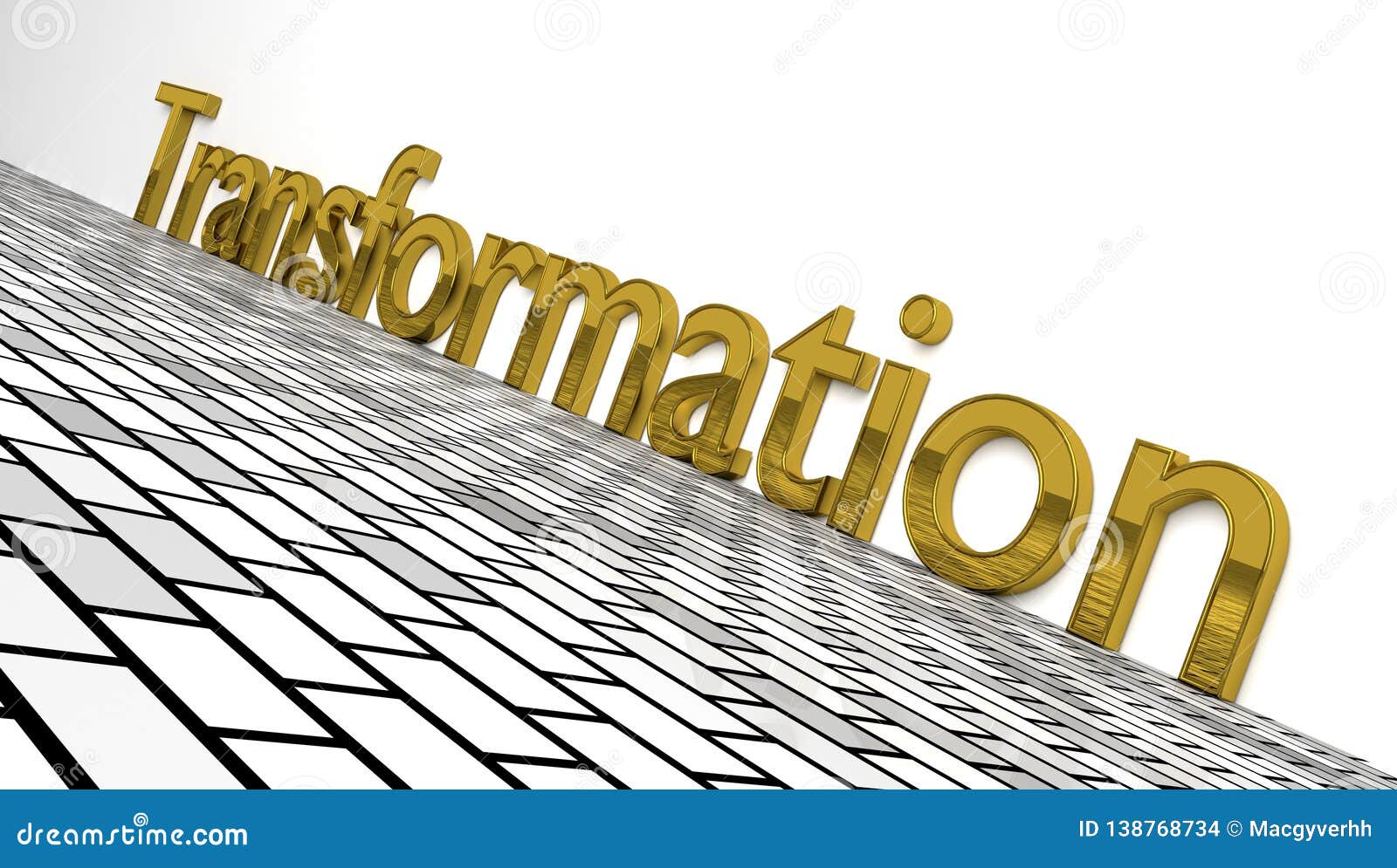 Transformation Sign in Golden Glossy Letters Stock Illustration ...