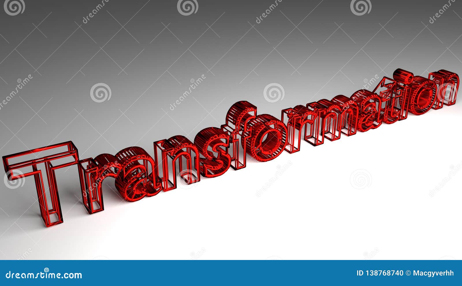 Transformation Sign in Red Glossy Letters Stock Illustration ...