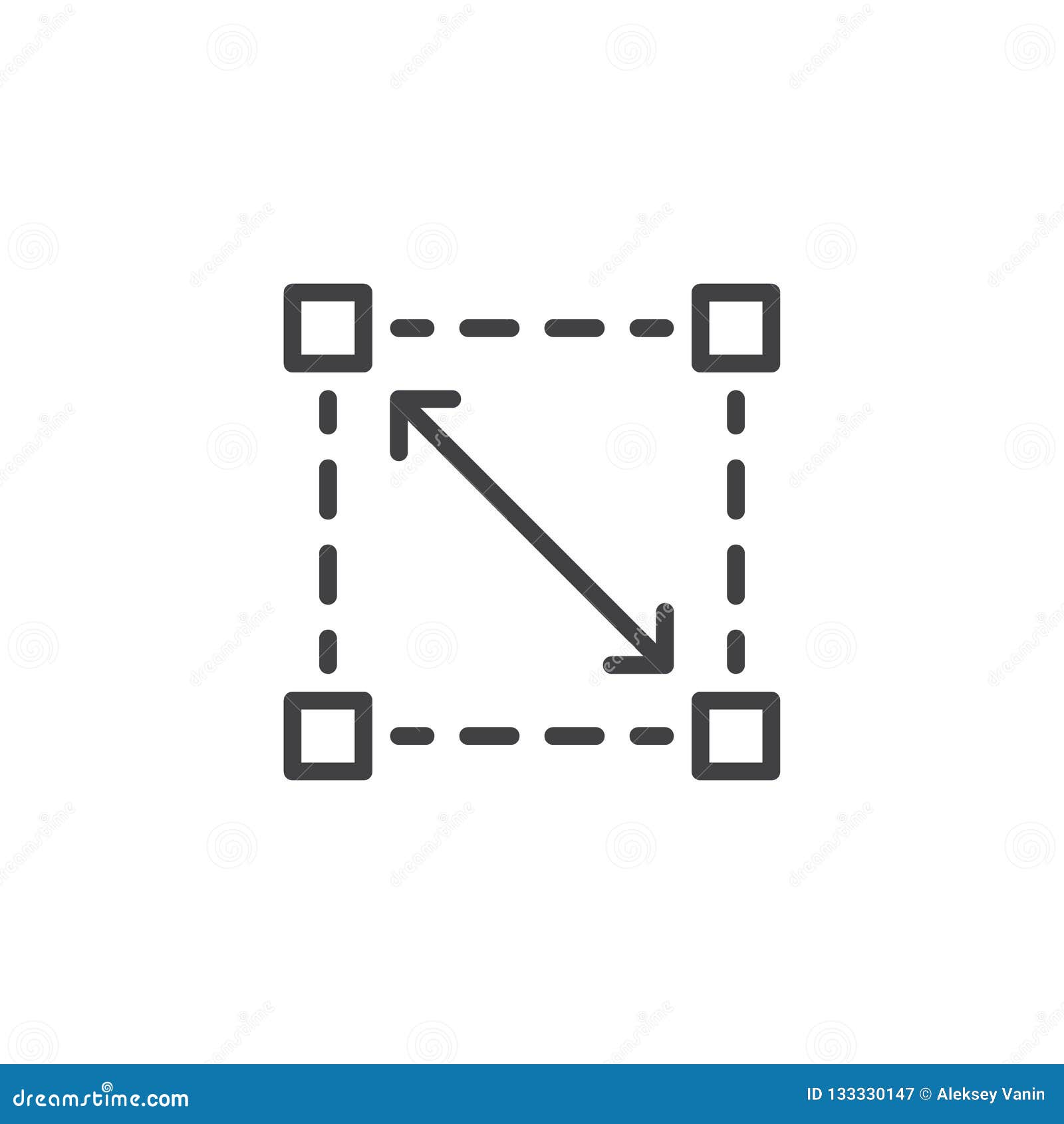 Transformation Tool Outline Icon Stock Vector - Illustration of icon ...