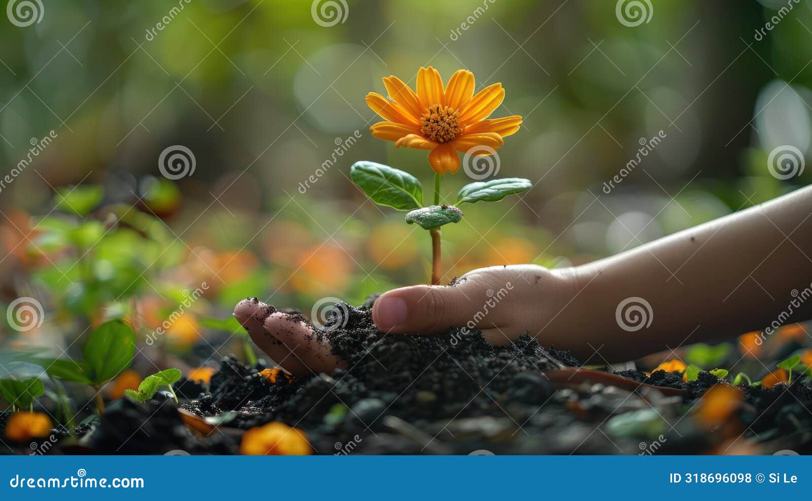 Stranger Man Giving, Treating Girl Kid With Sweet Candy. Unknown Person ...