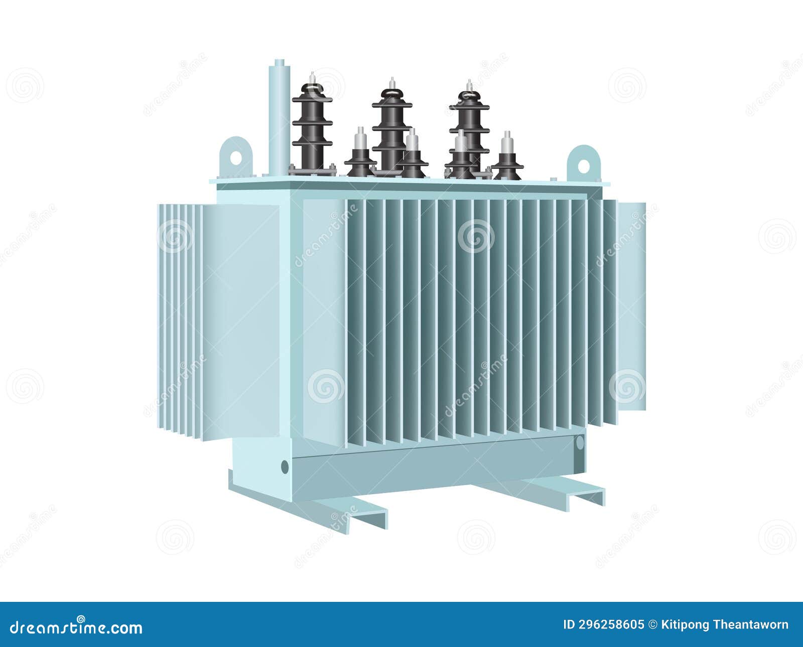 Transformer Vector Installation on White Background. Isolated Cartoon ...