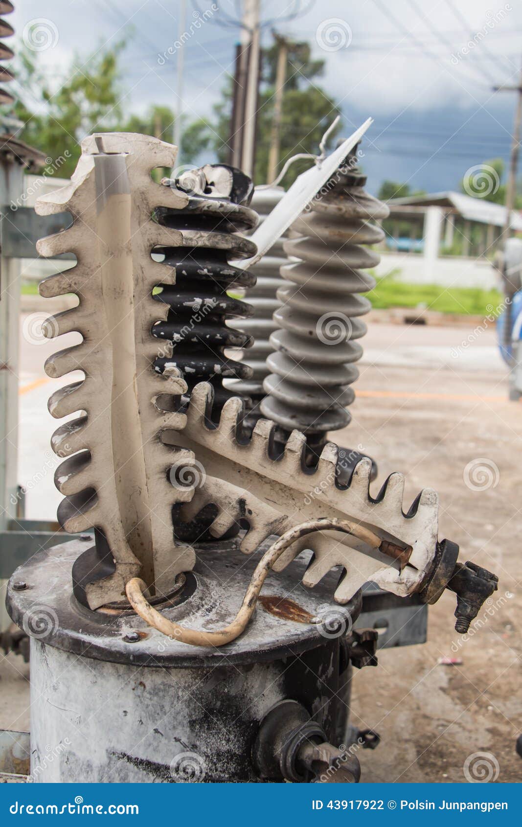 Transformer Bushing Damaged Stock Photo - Image of line, bushing: 43917922