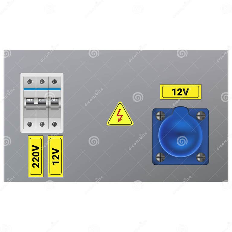 Transformer Electrical Box. Fuse Box. Power Switch Panel. Electrical Equipment. EPS 10 Stock ...