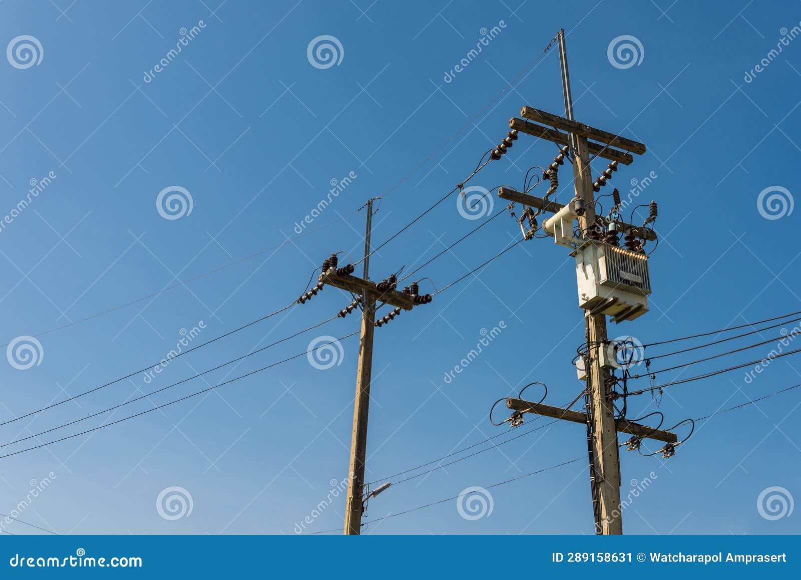 Transformer and Electrical Joints Stock Image - Image of iron, mast ...