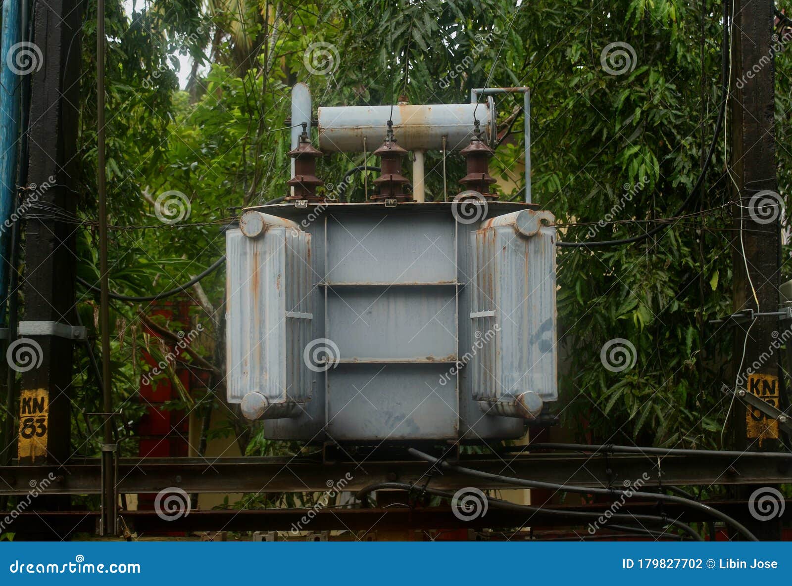 Transformer Electrical in the Post Stock Photo - Image of insulator ...