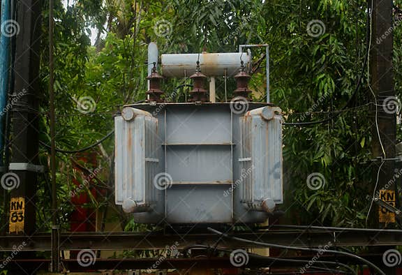 Transformer Electrical in the Post Stock Photo - Image of insulator ...