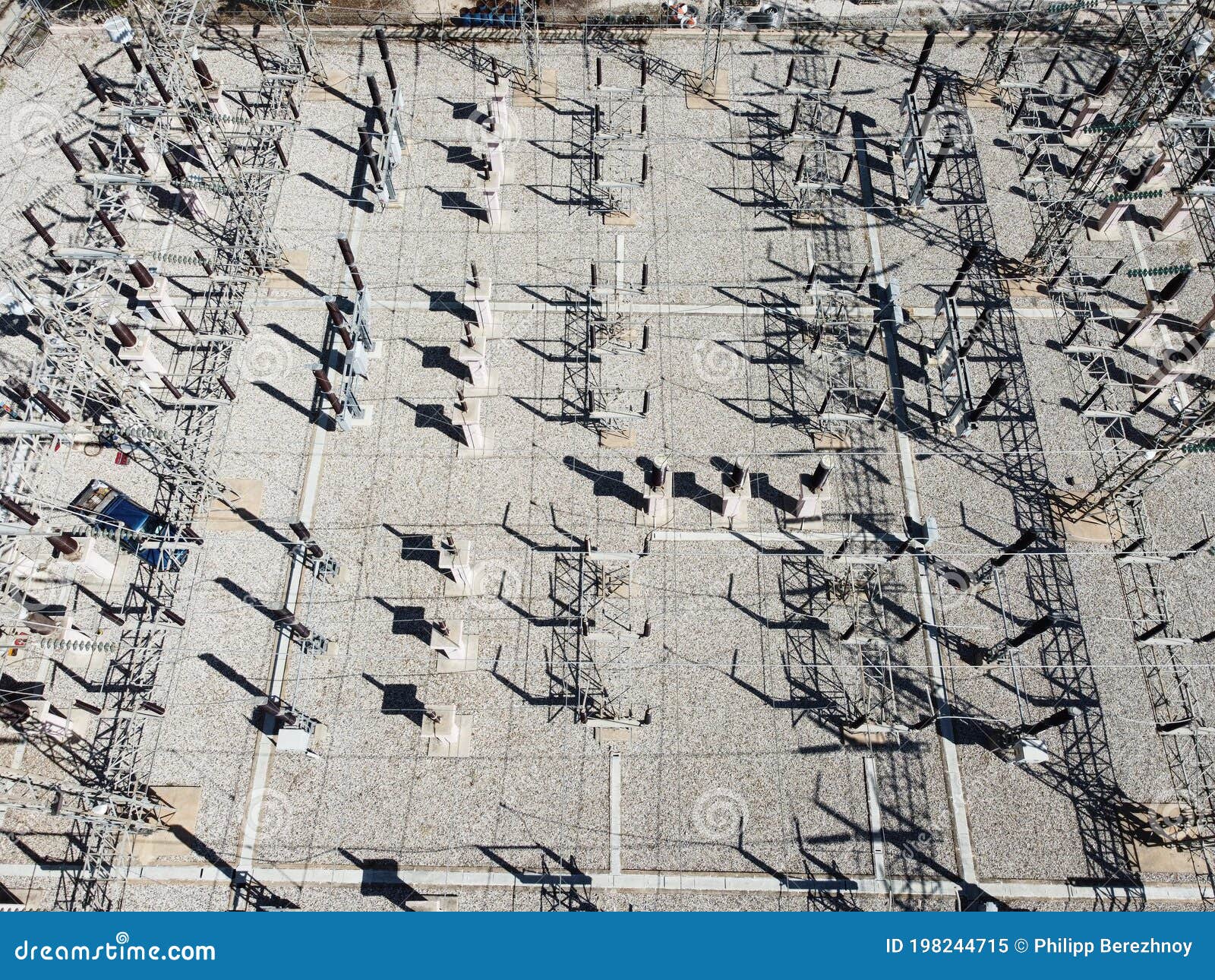 Transformer Electrical Power Plant Aerial View Stock Image - Image of ...