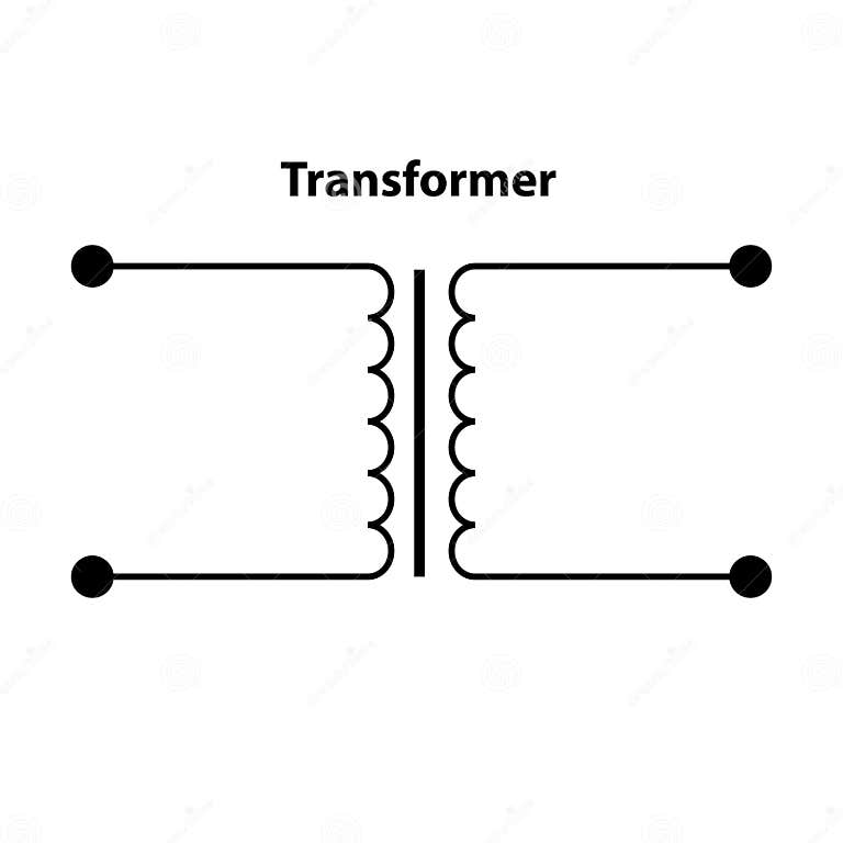 Transformer. Electronic Symbol. Illustration of Basic Circuit Symbols ...