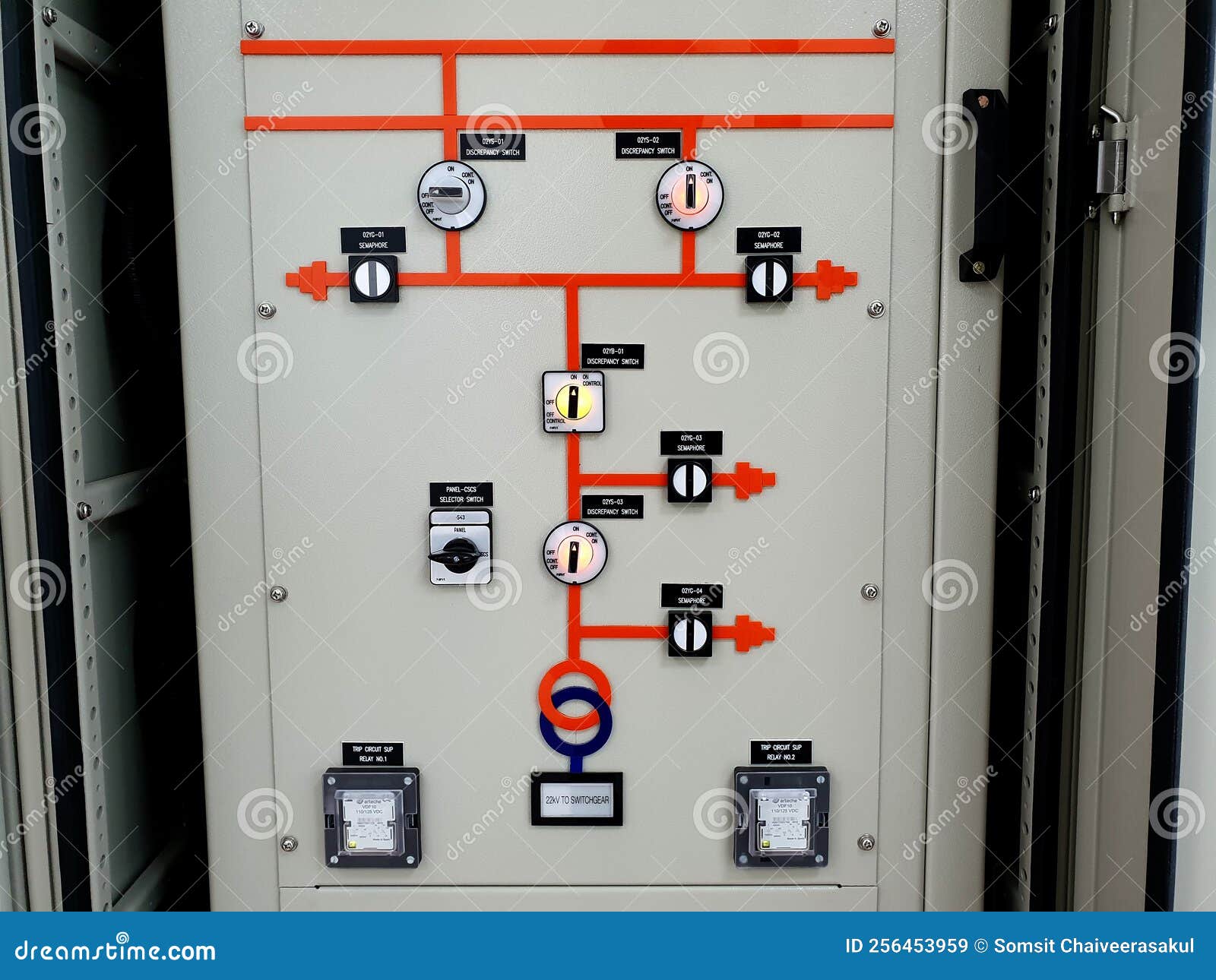 Transformer Feeder, Double Bus, Single Breaker Stock Image - Image of ...