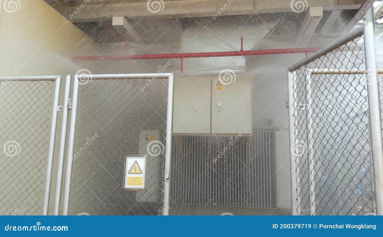 Transformer with Fire Protection Testing, Utility System, Power Plant ...