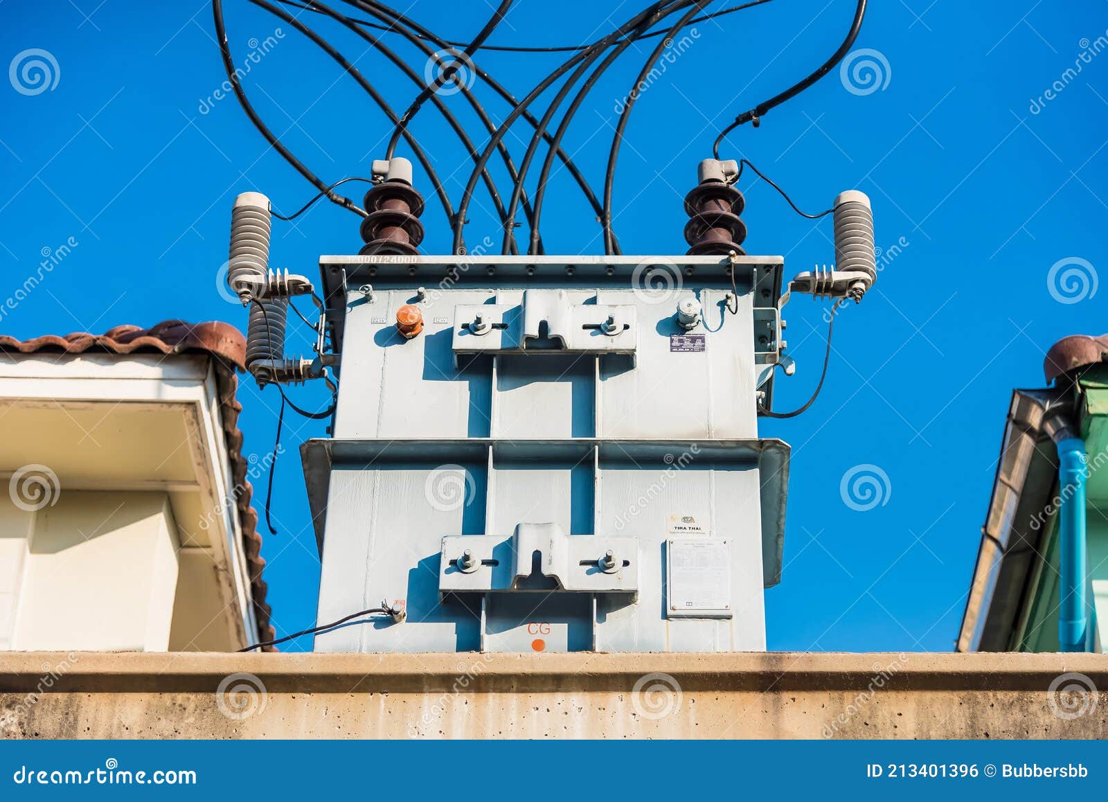 Transformer And High Voltage Distribution Station Stock Image ...