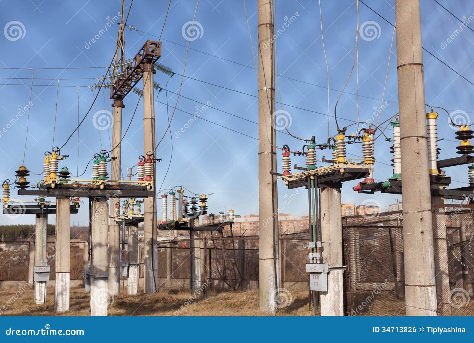 Transformer in High Voltage Substation Stock Photo - Image of system ...
