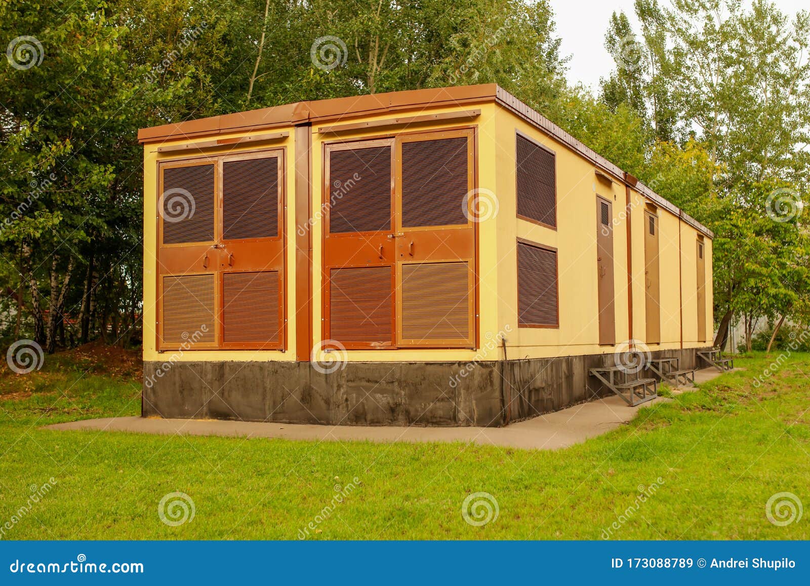 Transformer House in the Park Stock Image - Image of outdoor, blue ...