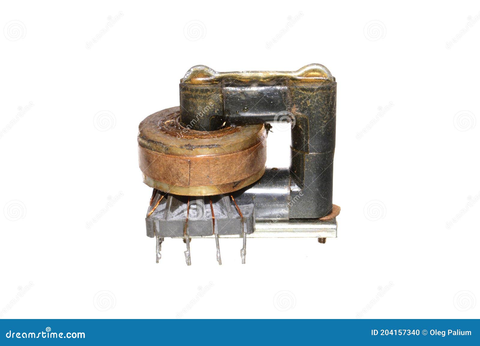 Transformer Isolated on White Background Stock Photo - Image of coils ...