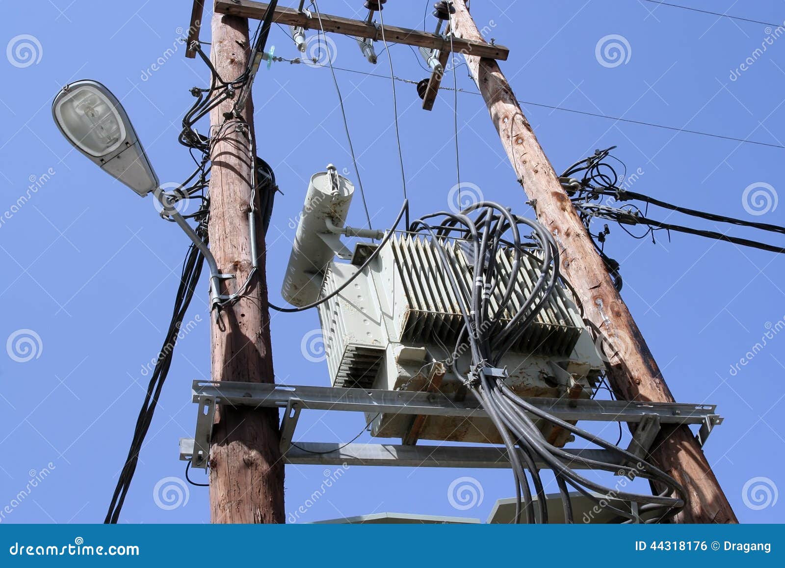 Transformer stock photo. Image of grid, power, blue, generation - 44318176