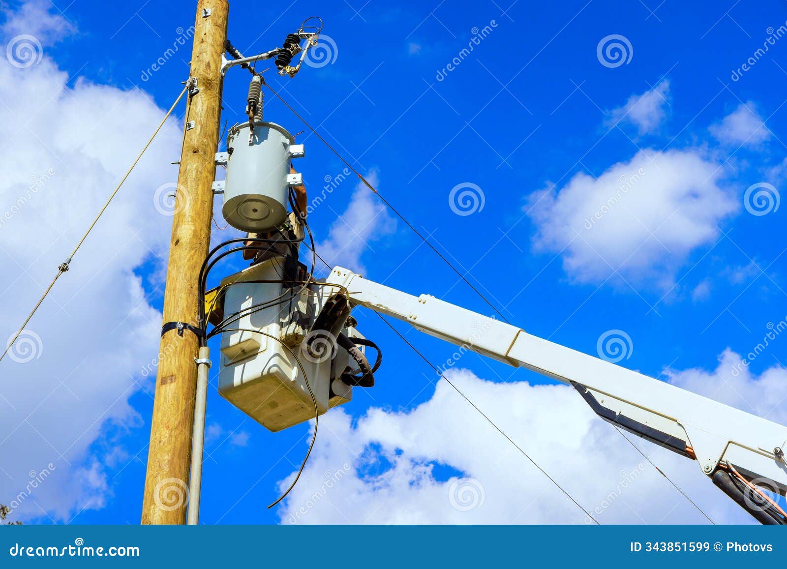 Transformer Other Electrical Components are Seen Mounted on a Wooden ...