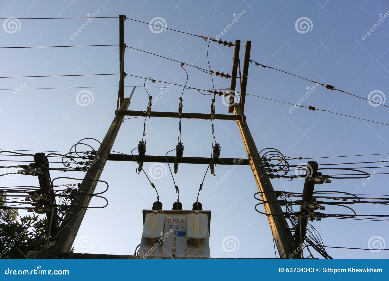 Transformer and Power Lines Stock Image - Image of equipment, generator ...