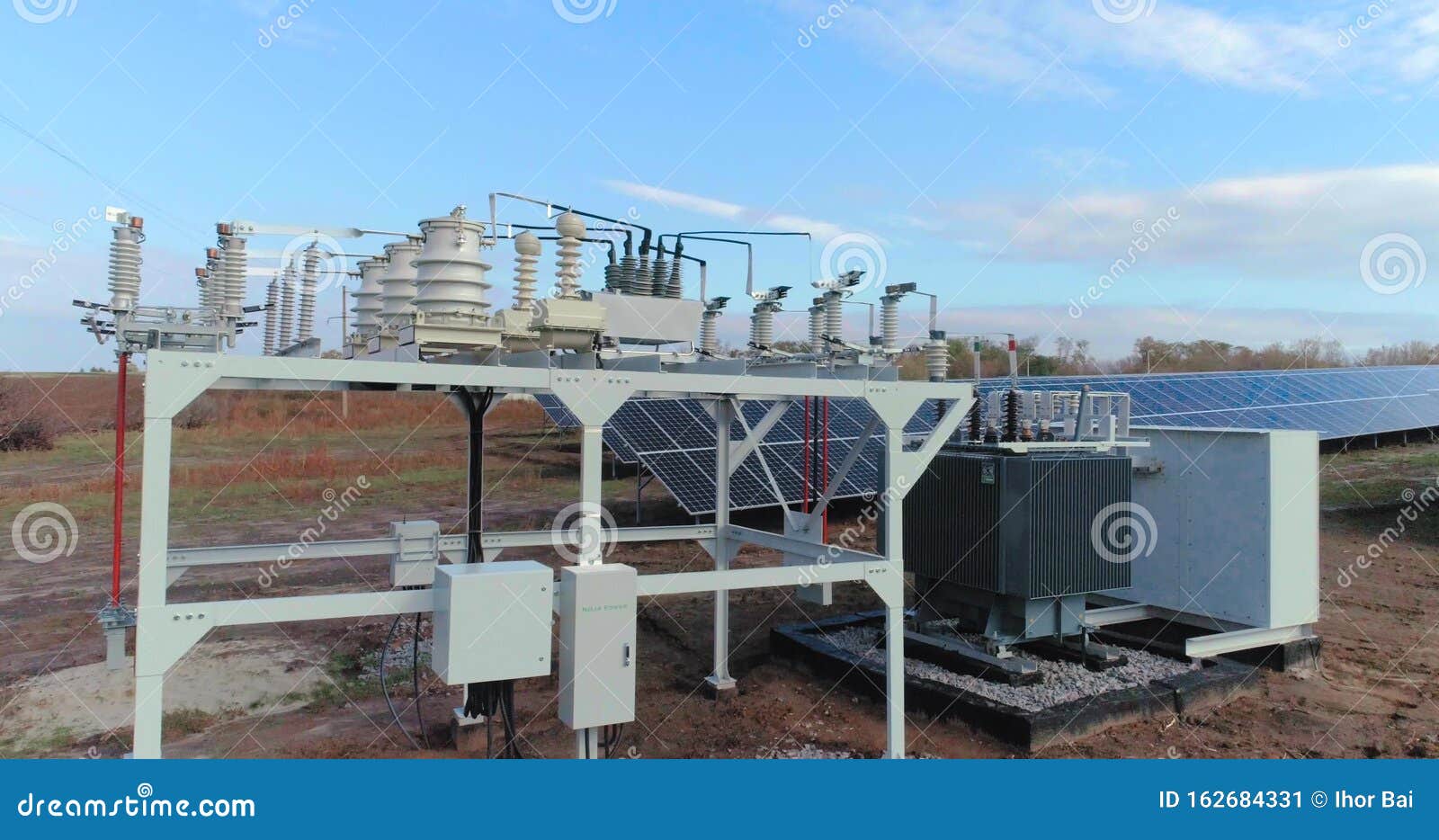 Transformer at a Solar Power Station. Transformer at a Power Plant ...