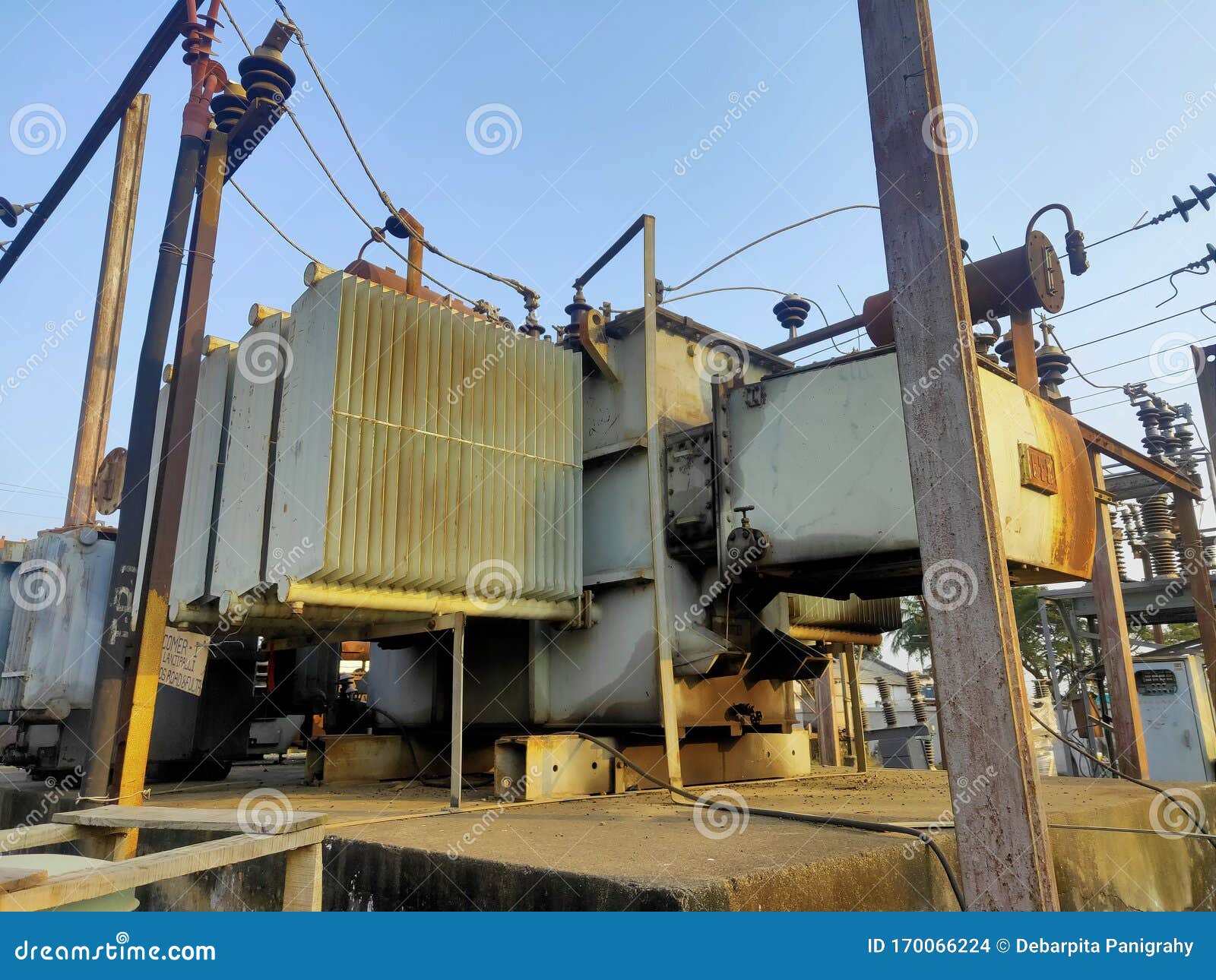 Side view of a transformer stock photo. Image of focused - 170066224