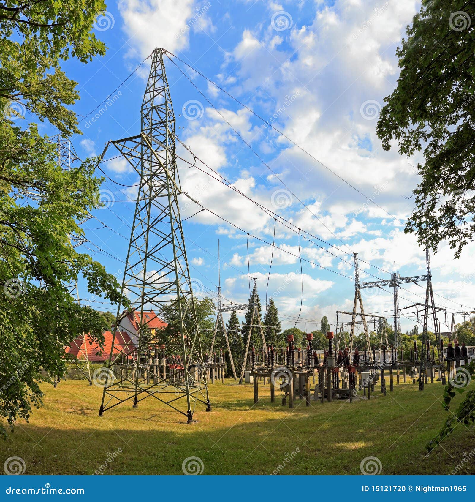 Transformer station stock photo. Image of network, electrical - 15121720
