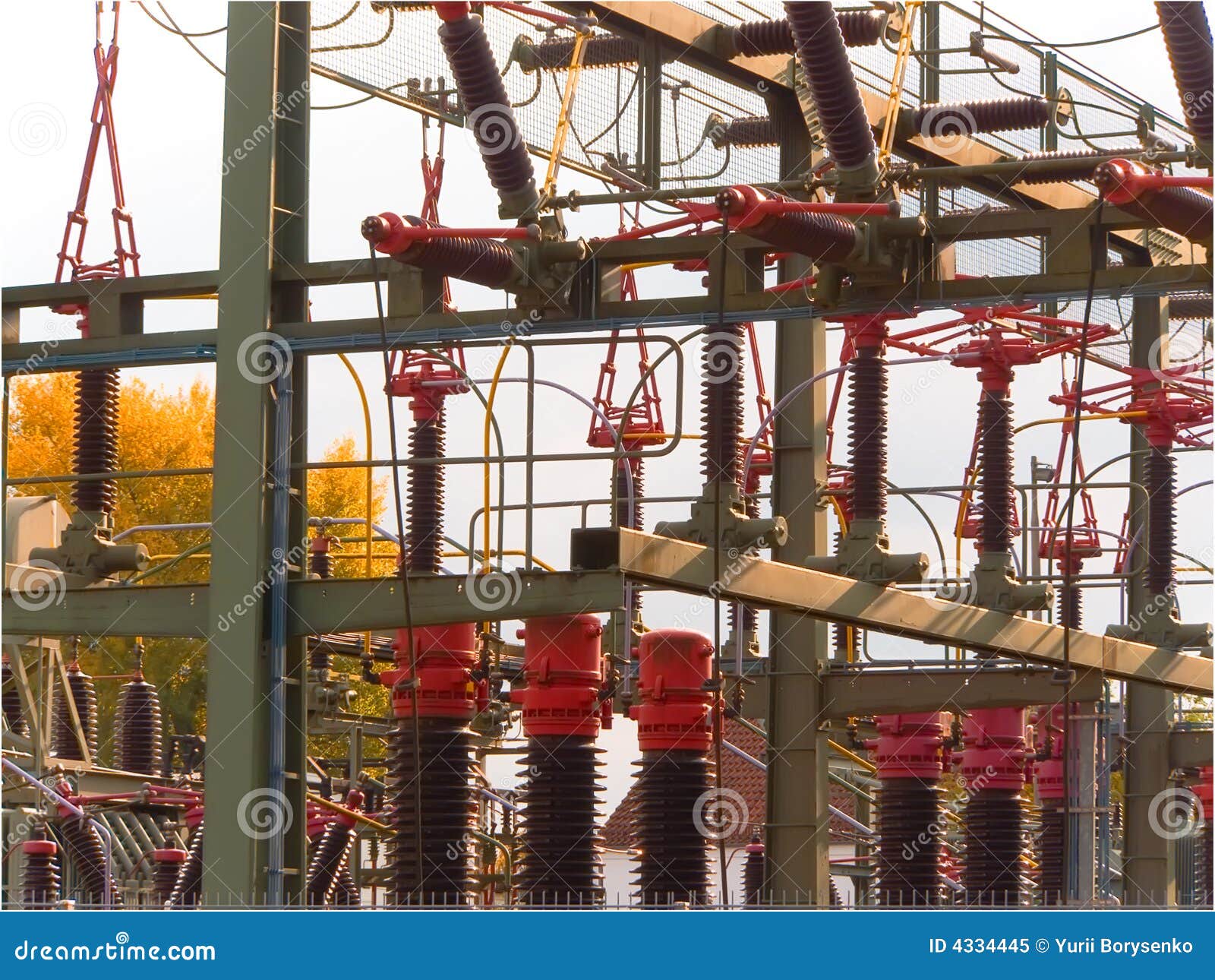 Transformer station stock image. Image of wire, electric - 4334445