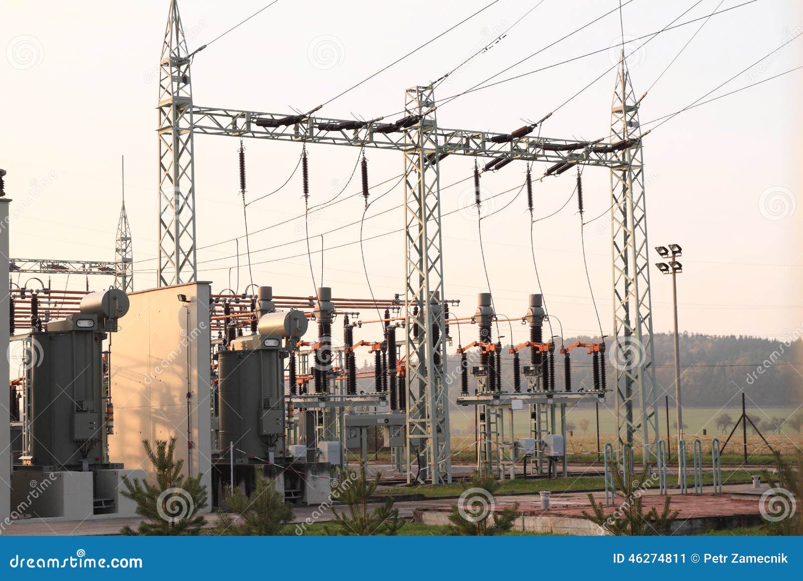 Transformer station stock image. Image of power, current - 46274811