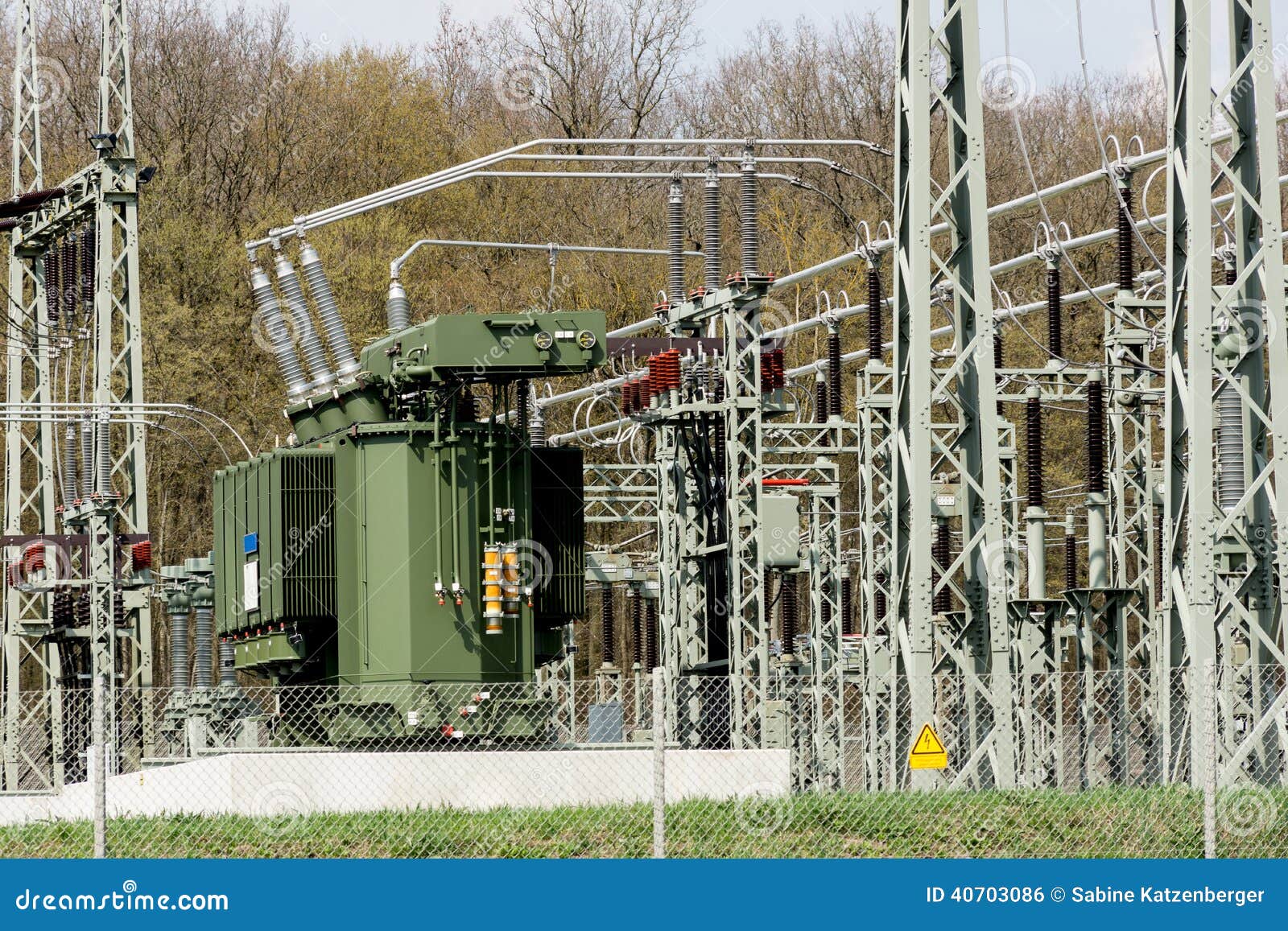 Transformer station stock photo. Image of cable, network - 40703086