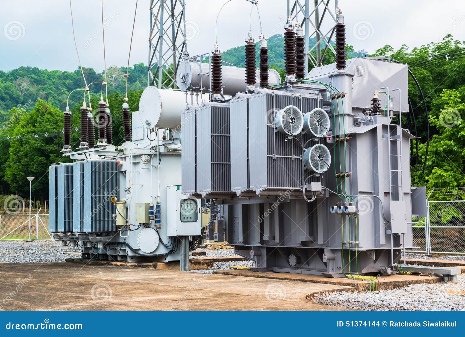 Transformer station stock photo. Image of level, energy - 51374144