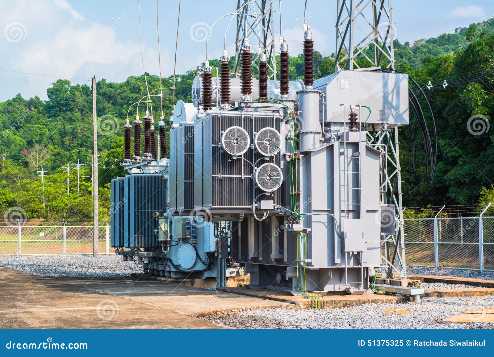 Transformer station stock image. Image of electricity - 51375325