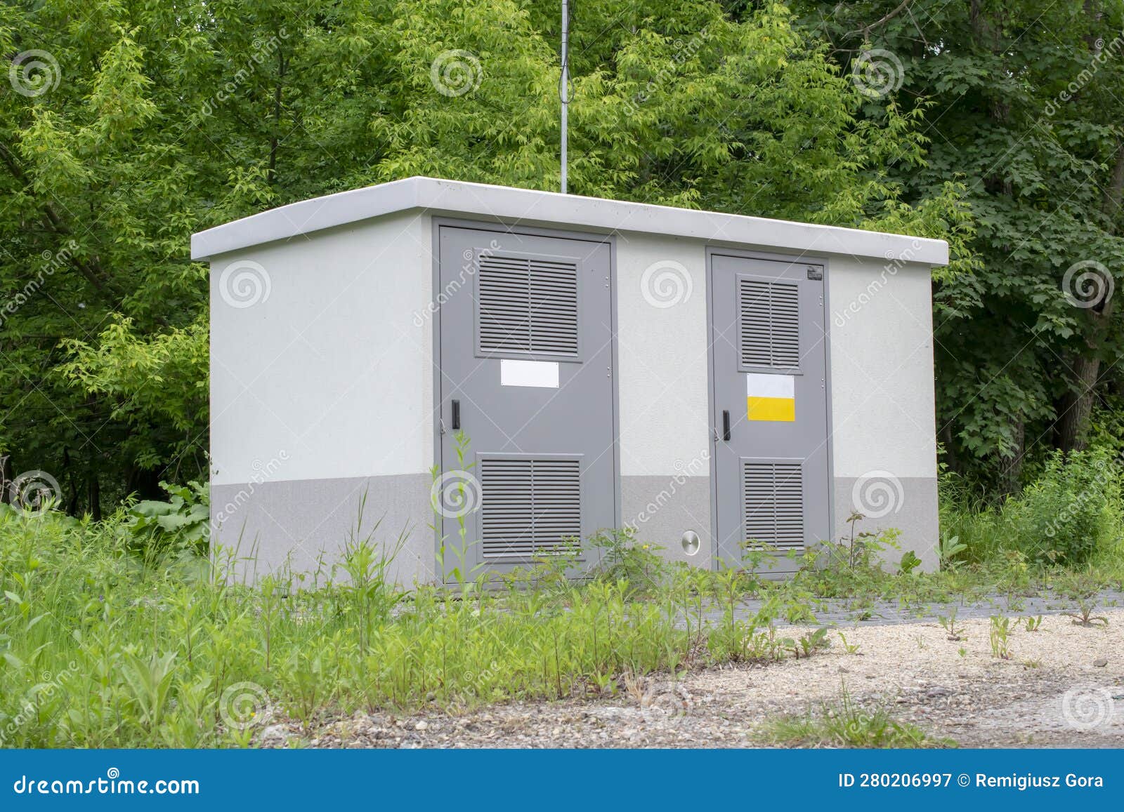 Transformer Station. Mains Transformer Chamber Building Stock Image ...