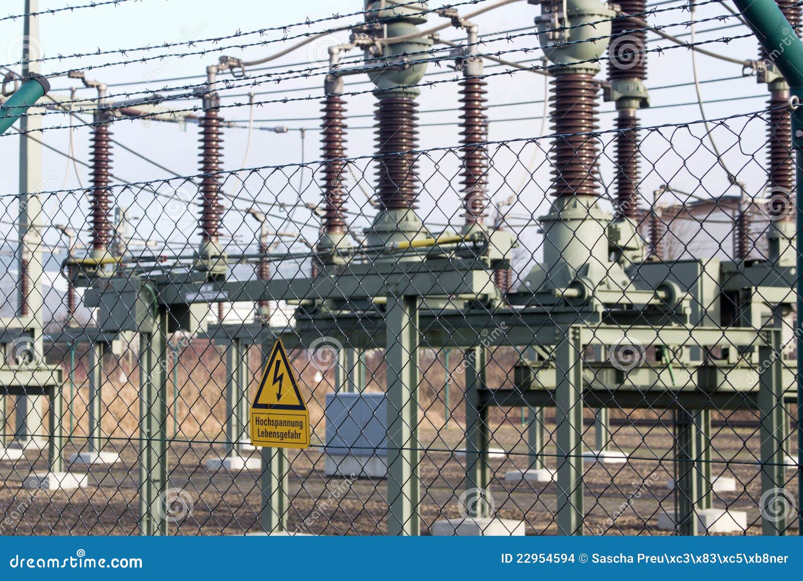 Transformer station sign stock photo. Image of technology - 22954594