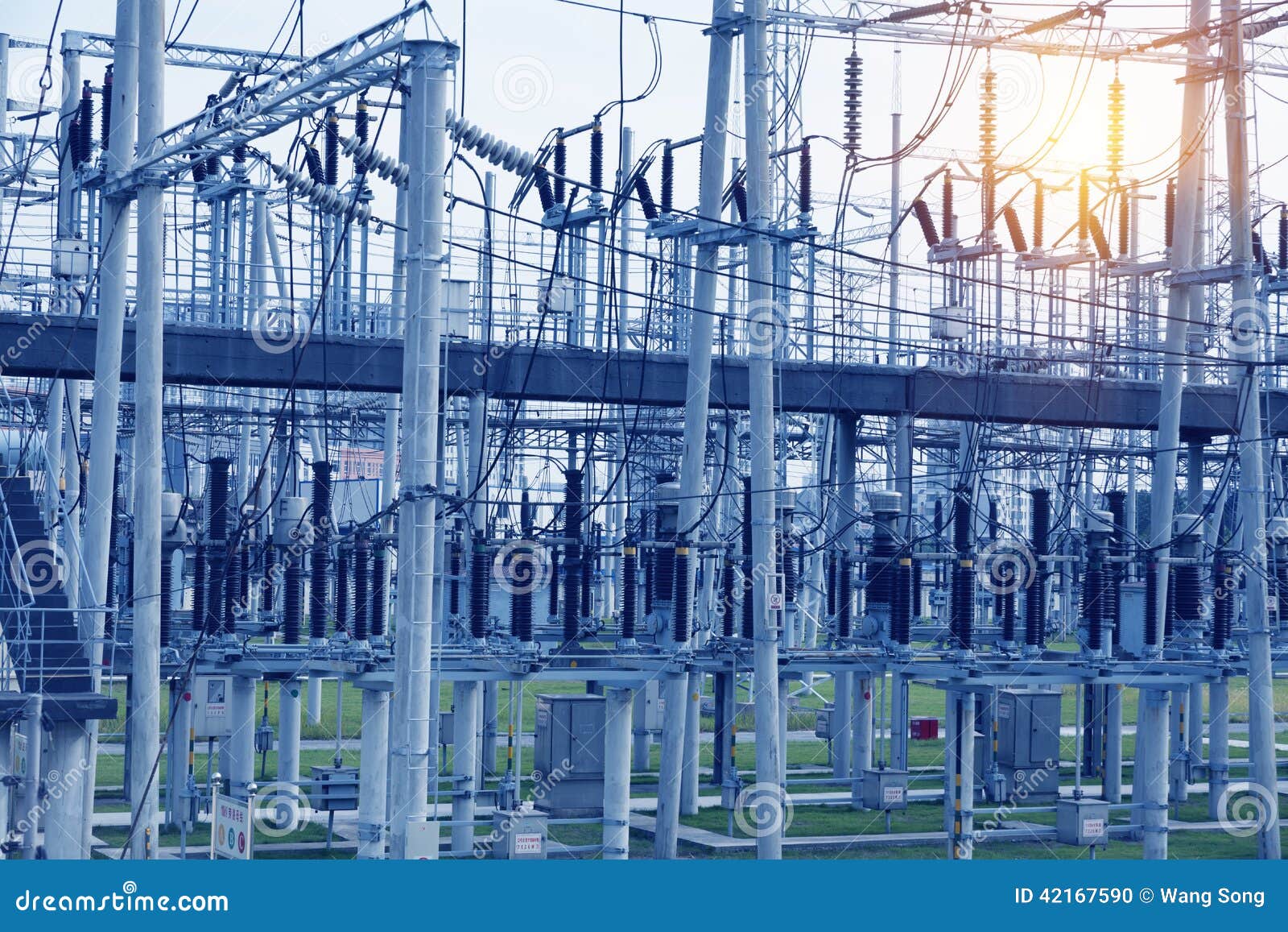 Transformer substation stock photo. Image of voltage - 42167590