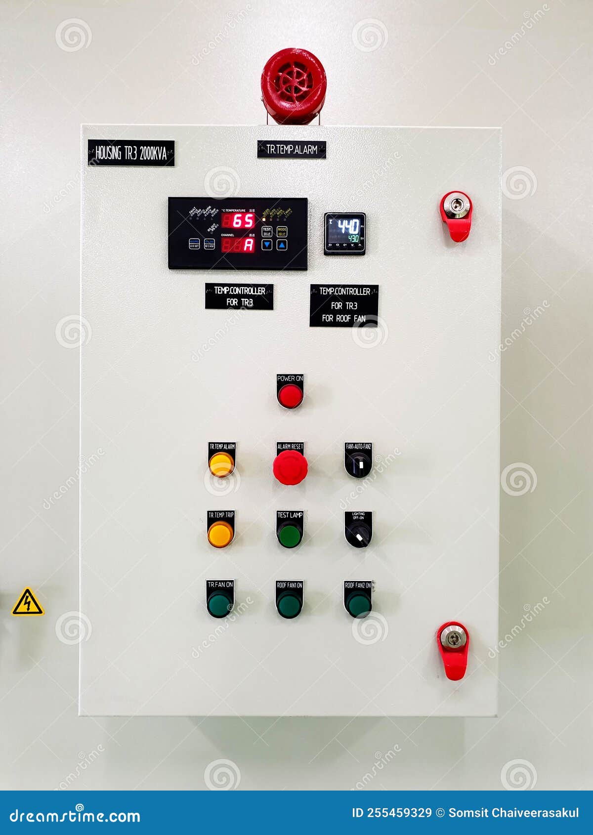 Transformer Temperature Control Box Stock Image - Image of door, switch ...